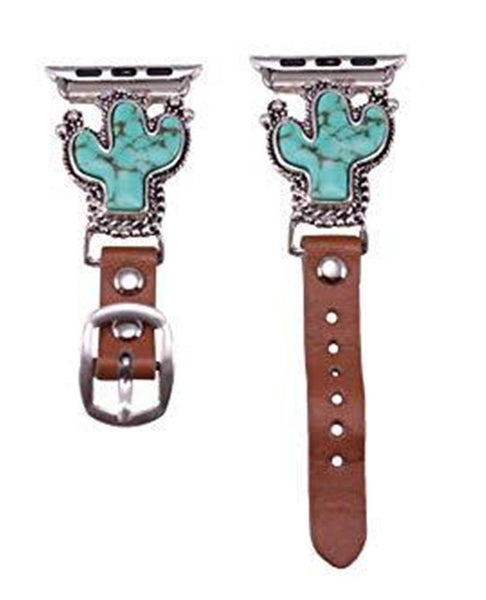Turquoise Cactus Watch Band for Apple Watch