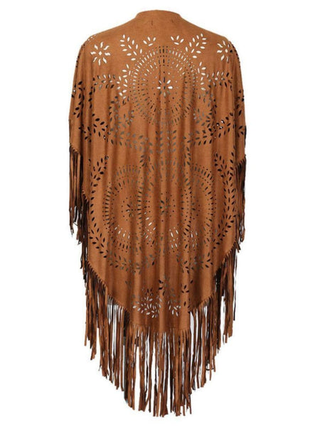 Laser Cut Suede Wrap